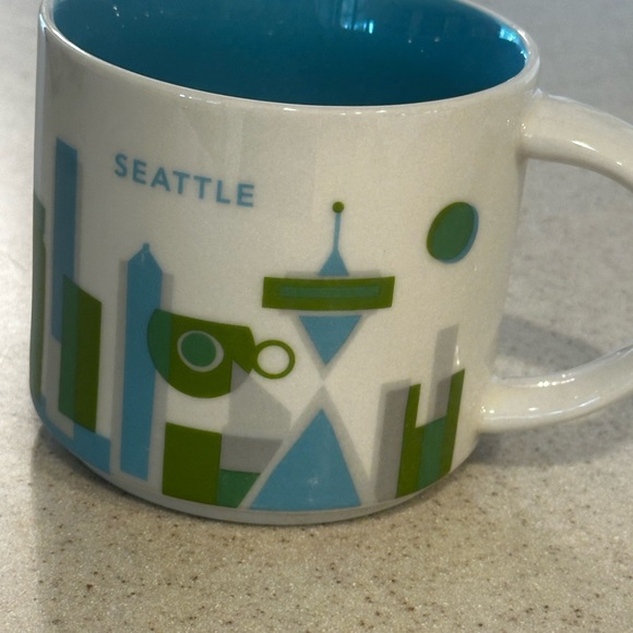 Starbucks | Dining | Seattle Skyline Mug Blue And Green | Poshmark